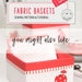 FABRIC BASKETS and Ribbon CARDS Sewing Pattern. Pdf Pattern and ...