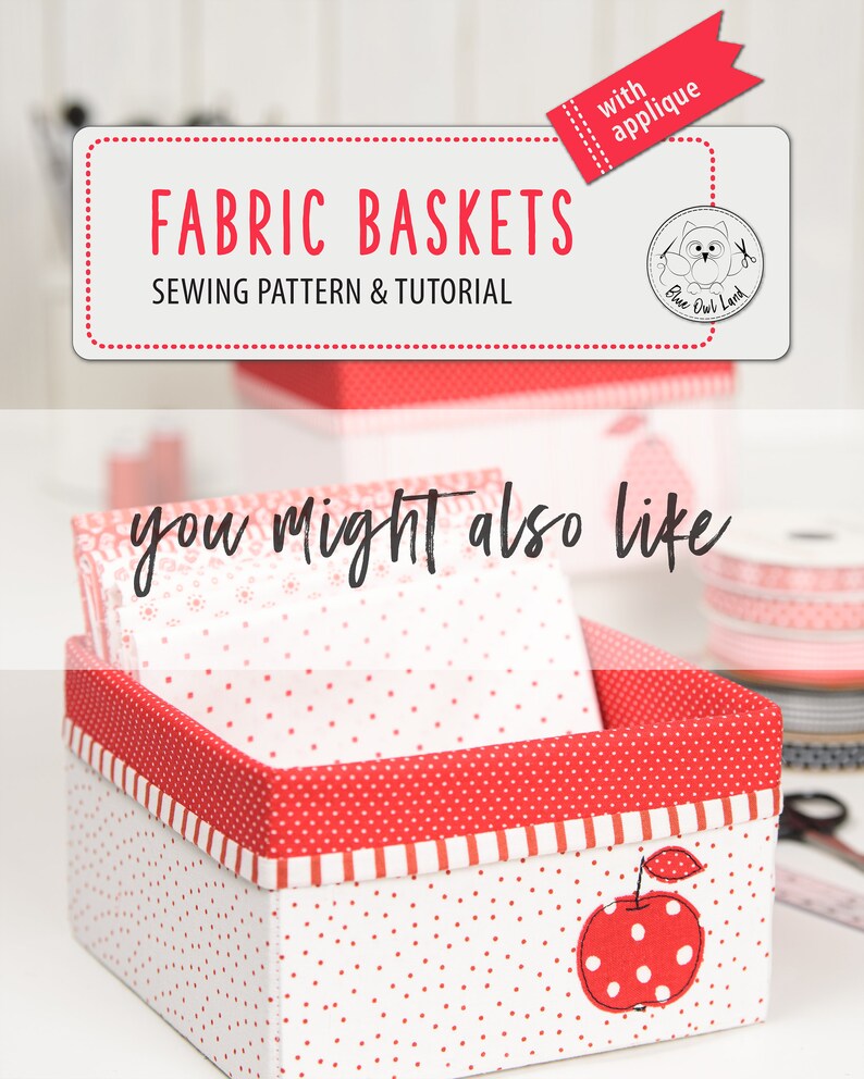 FABRIC BASKETS and Ribbon CARDS Sewing Pattern. Pdf Pattern - Etsy