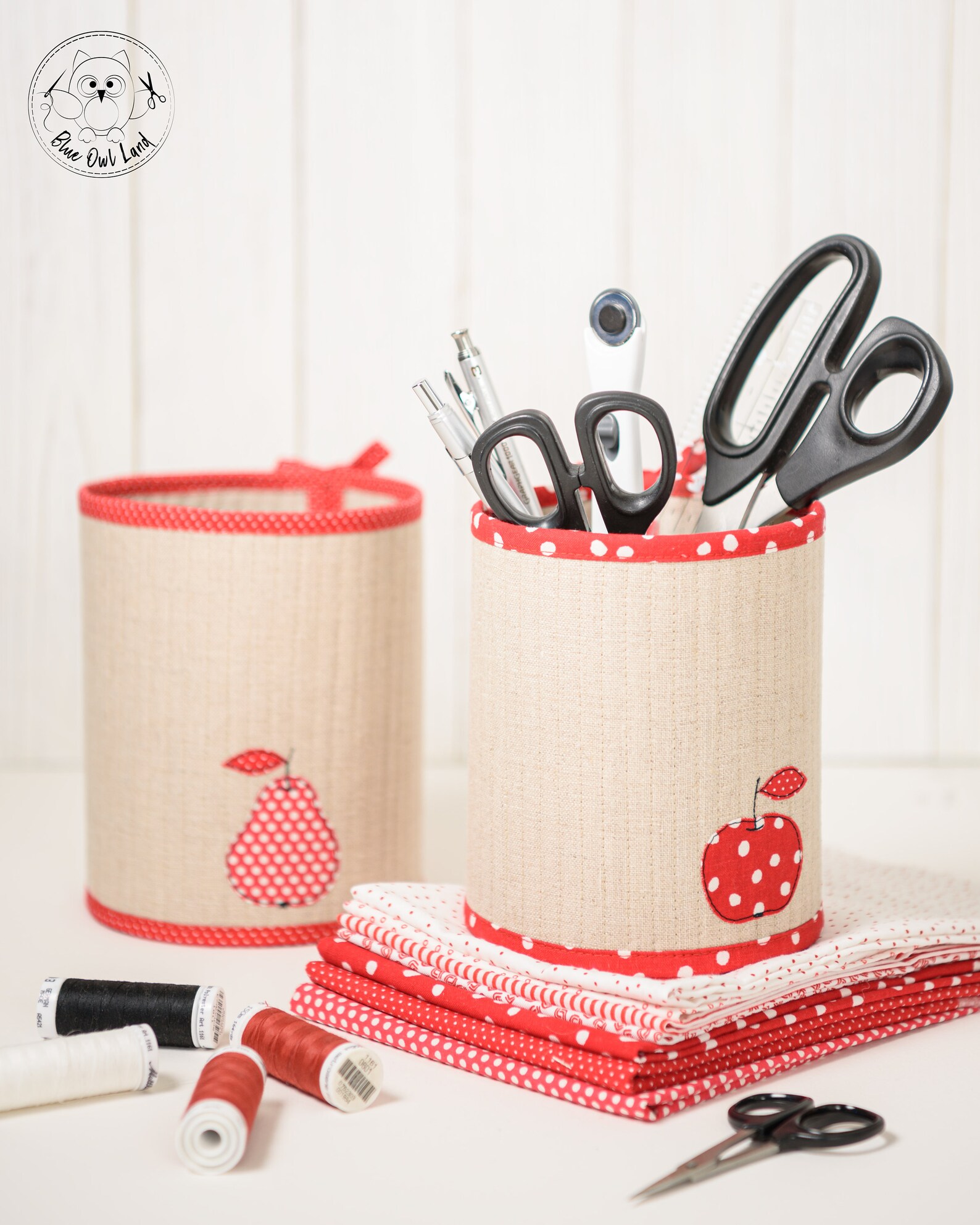 QUILTED FABRIC BASKETS With Applique Pdf Sewing Pattern. Pdf Pattern ...