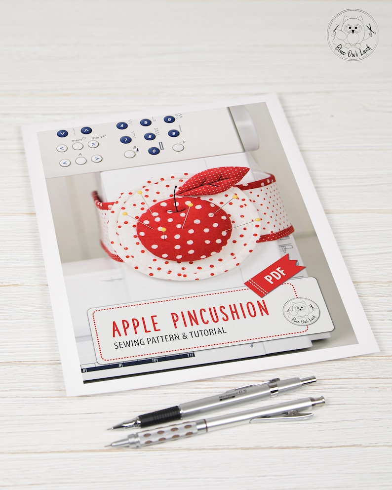 APPLE PINCUSHION PDF Sewing Pattern Tutorial. Sewing Project. Pdf ...