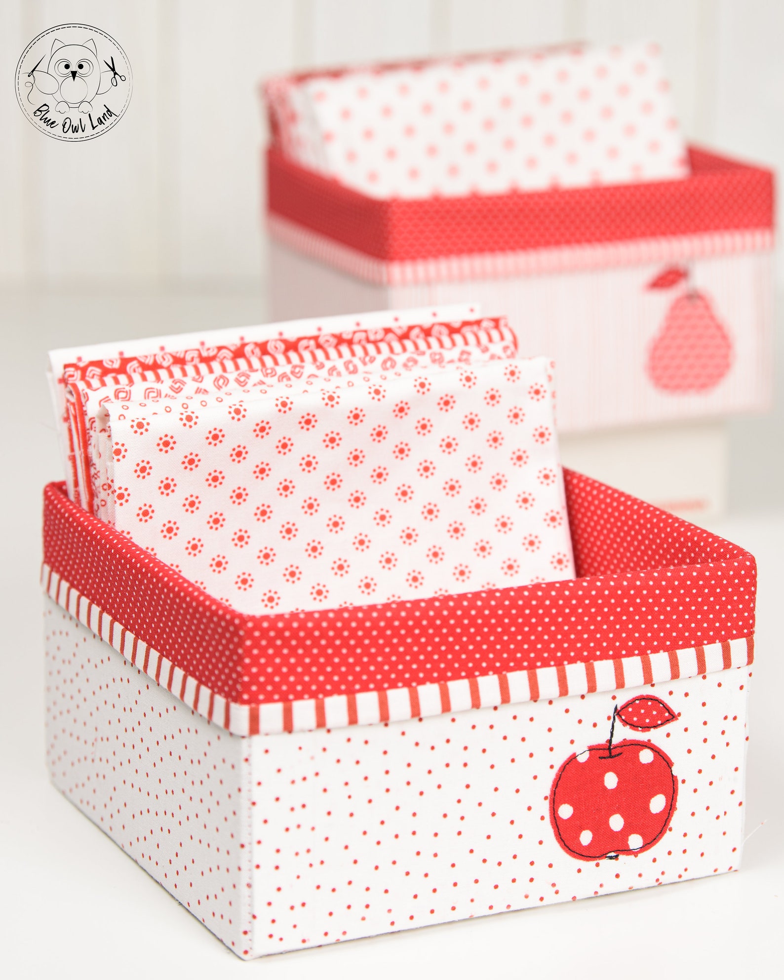 FABRIC BASKETS With APPLIQUE Pdf Sewing Pattern. Pdf Pattern and ...
