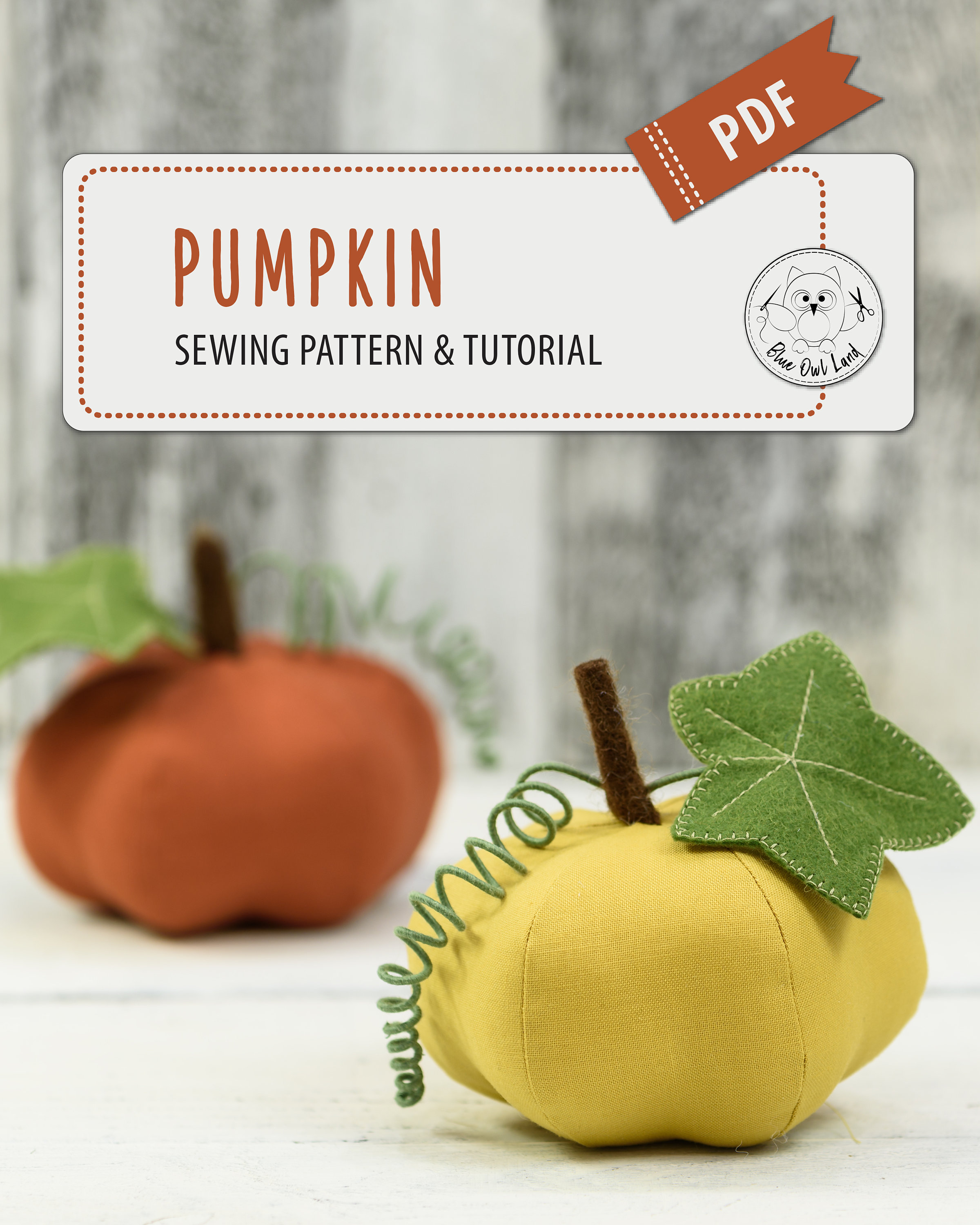 PUMPKIN PDF Sewing Pattern Tutorial. Pumpkin Pincushion. Fall Pattern ...