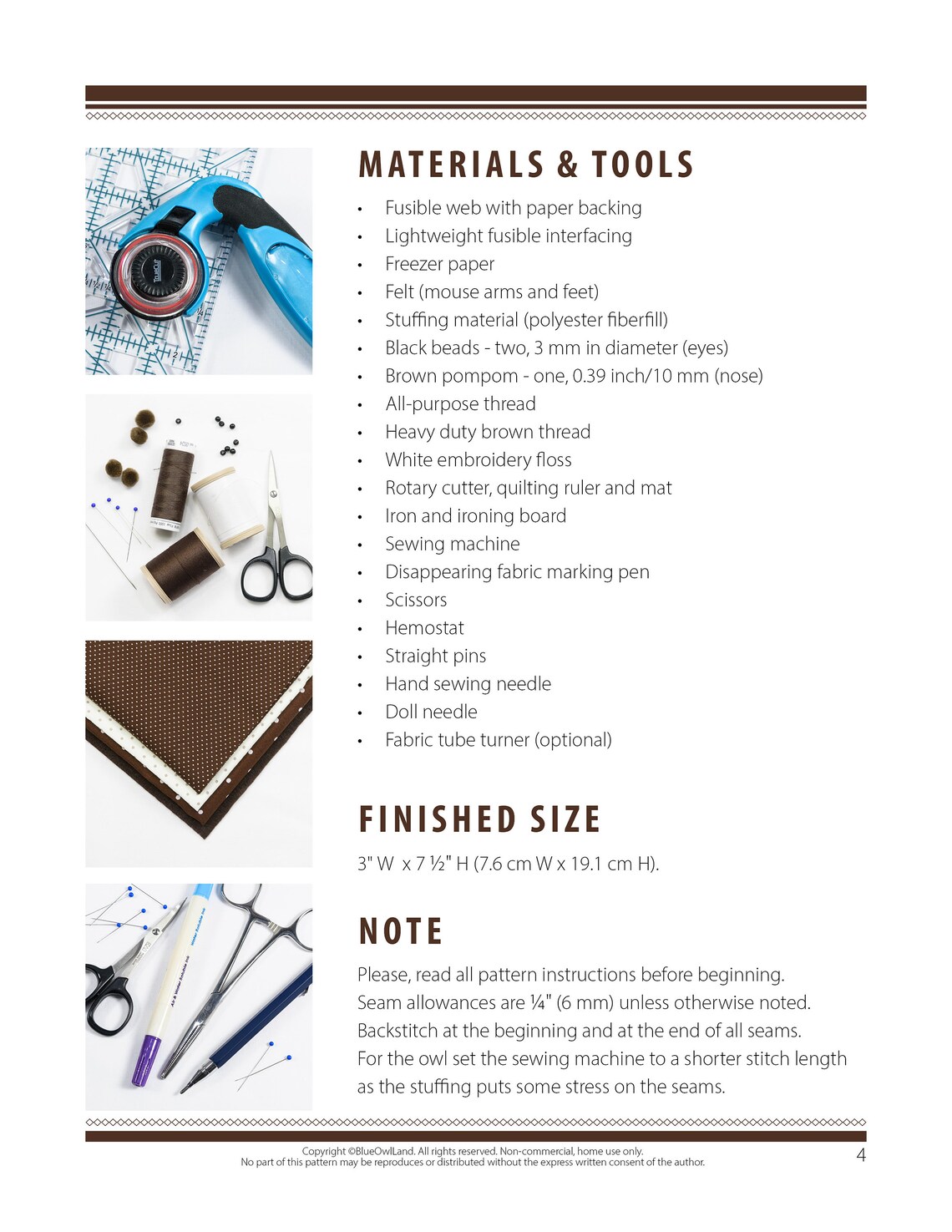 MOUSE PDF Sewing Pattern Tutorial. Mouse Pincushion Pattern. - Etsy