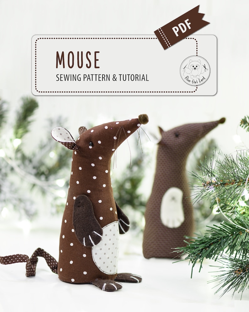 MOUSE PDF Sewing Pattern Tutorial. Mouse Pincushion Pattern. - Etsy UK