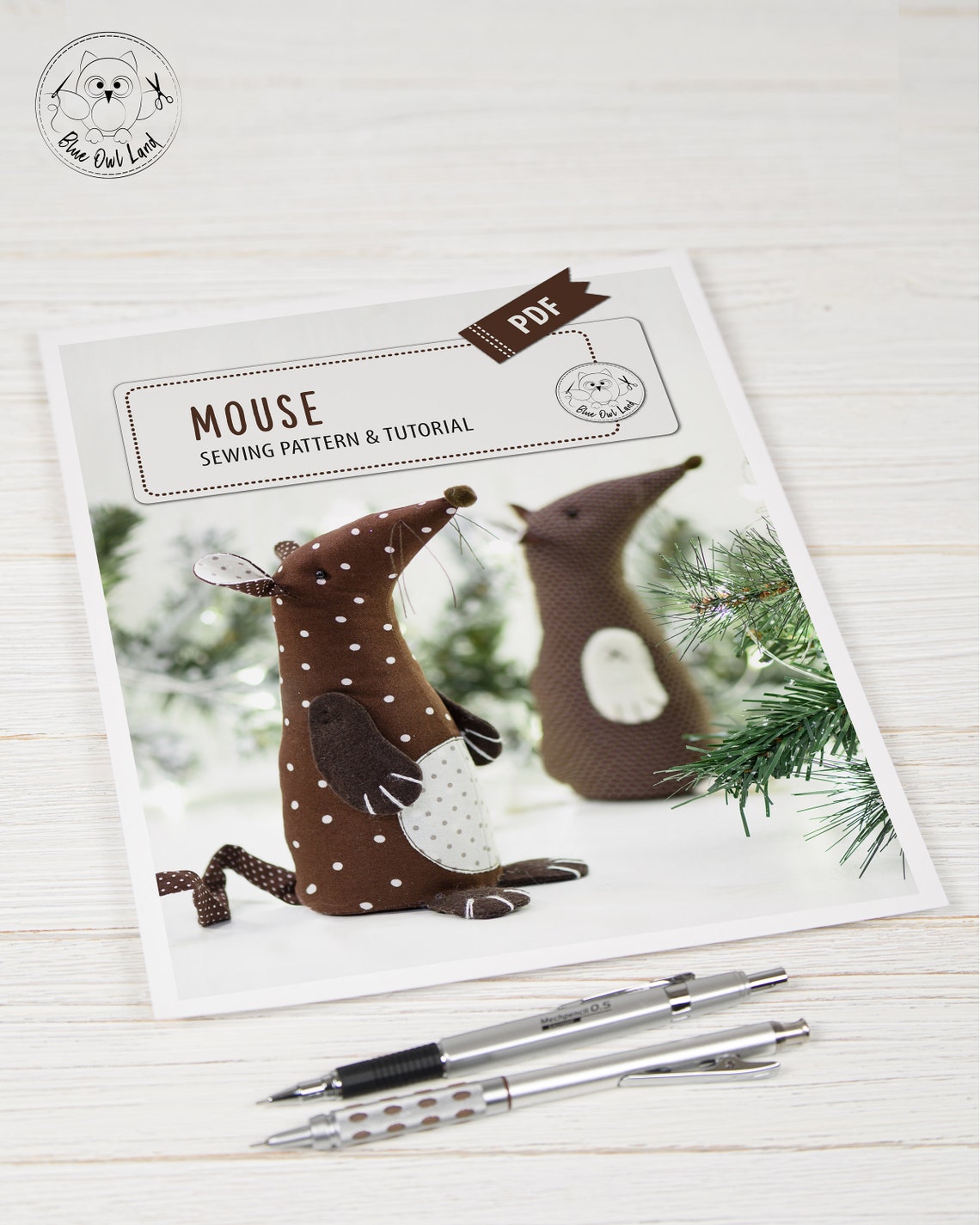 MOUSE PDF Sewing Pattern Tutorial. Mouse Pincushion Pattern. - Etsy