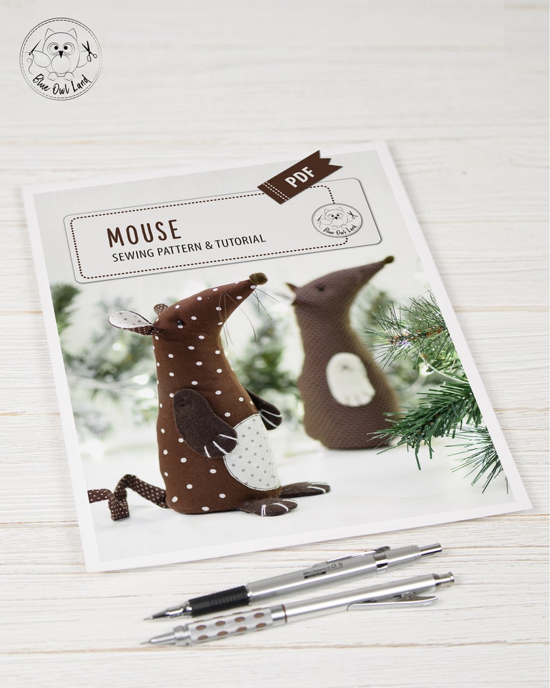 MOUSE PDF Sewing Pattern Tutorial. Mouse Pincushion Pattern. Mouse ...