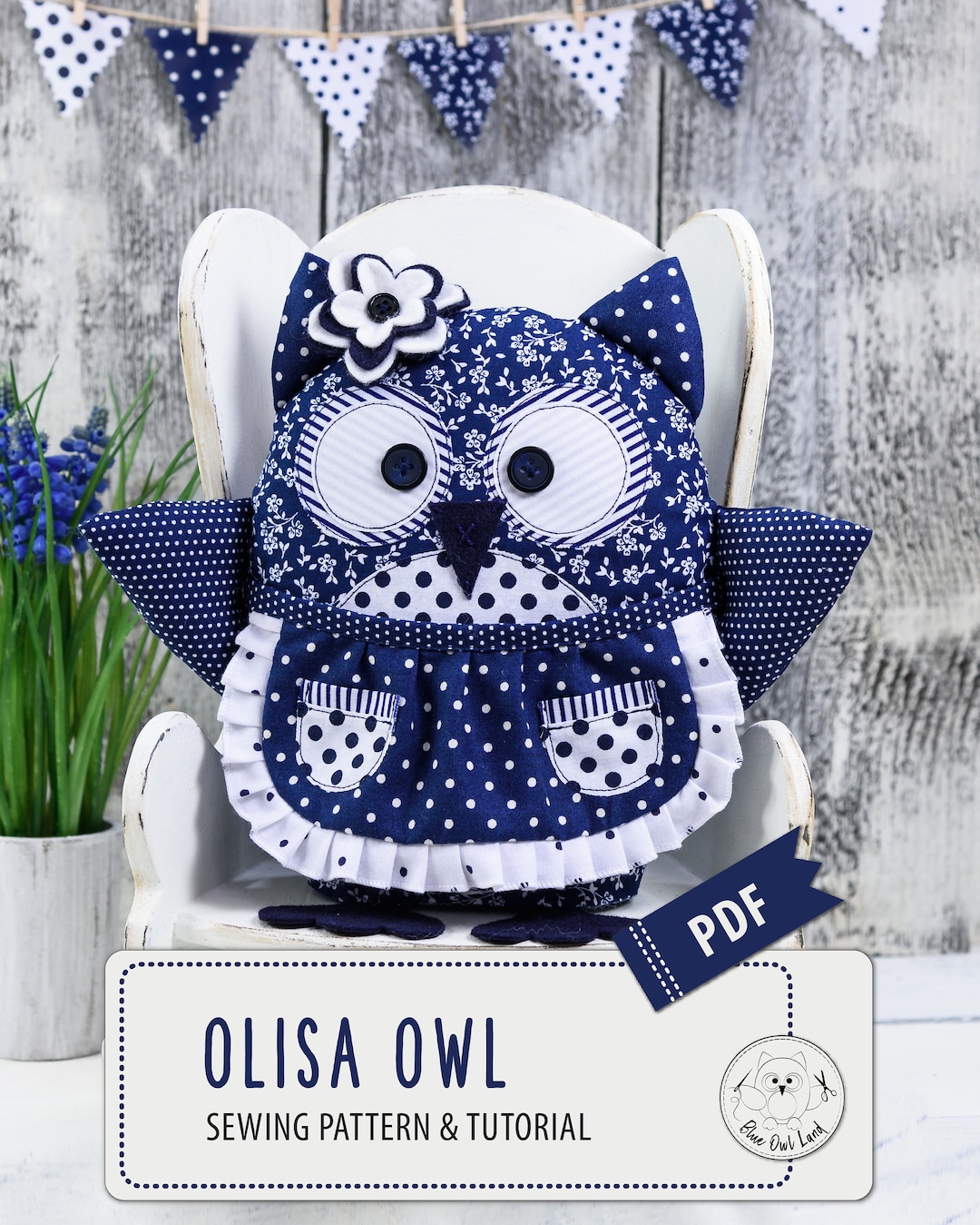 OLISA OWL PDF Sewing Pattern Tutorial. Owl Sewing Pattern. Owl ...