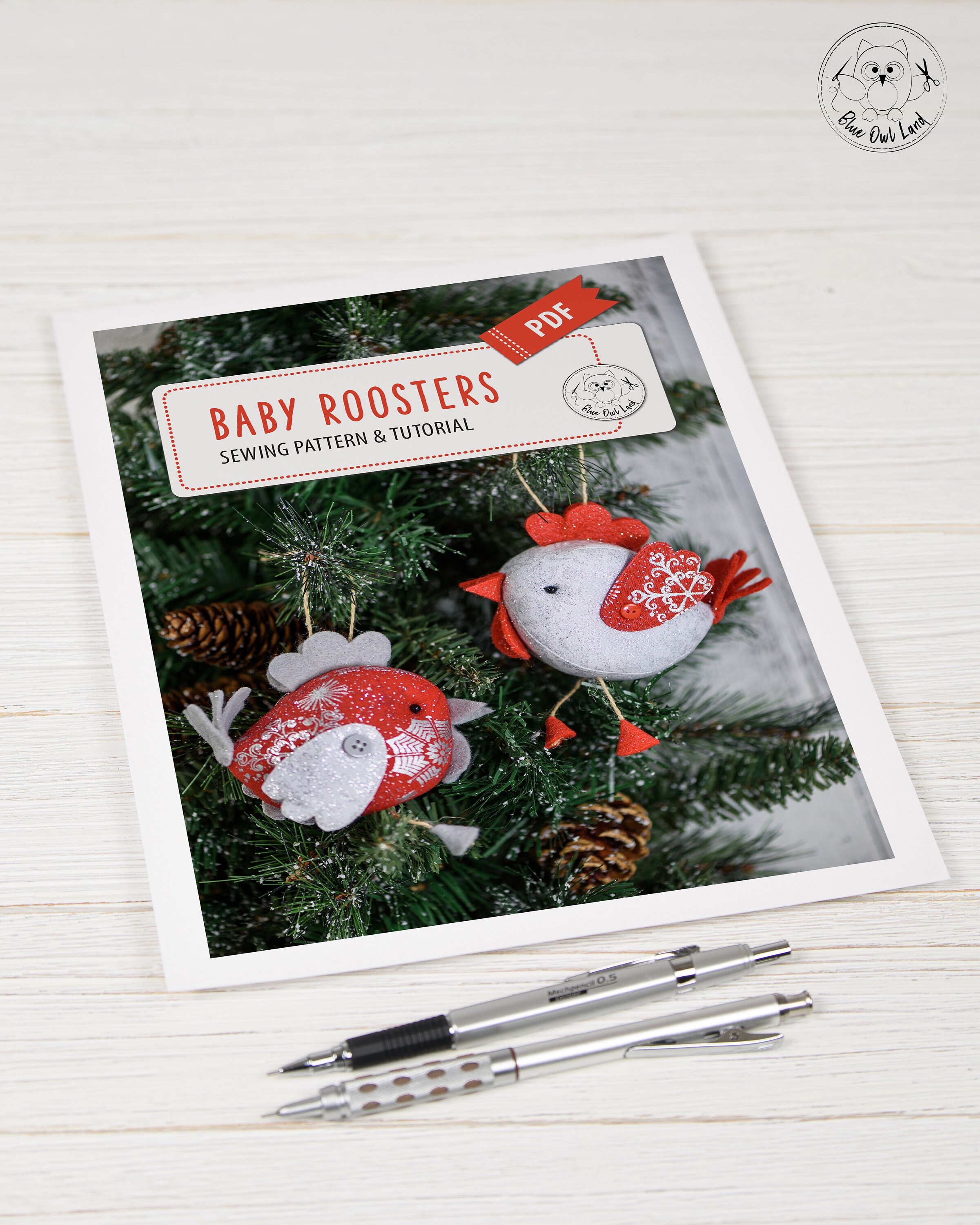 BABY ROOSTER PDF Sewing Pattern Tutorial. Rooster Christmas | Etsy