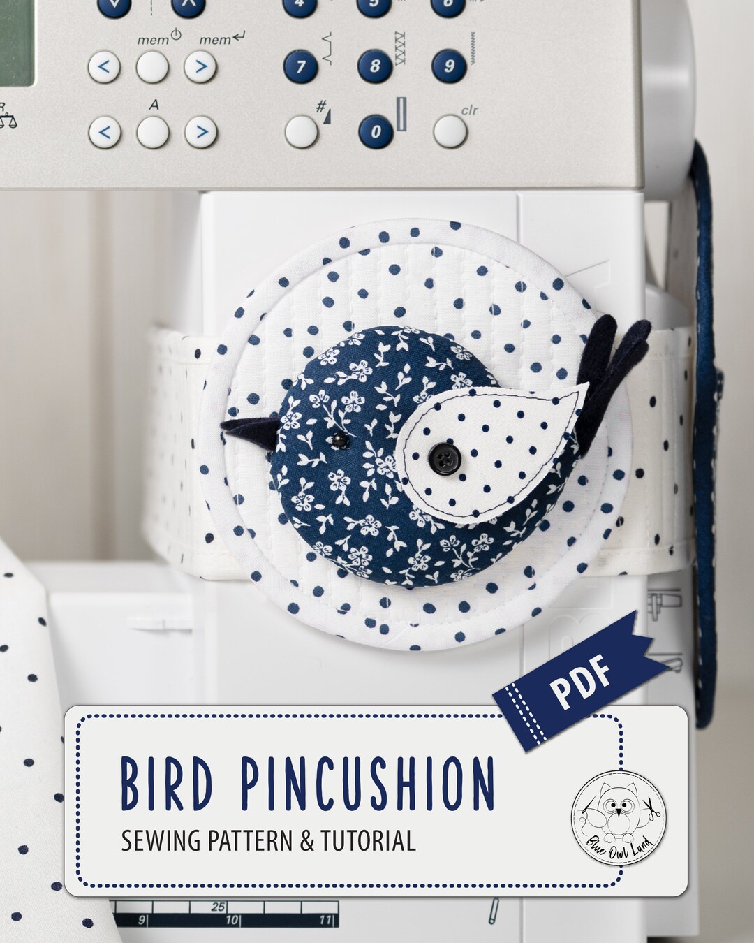 BIRD PINCUSHION PDF Sewing Pattern Tutorial. Pdf Sewing Pattern. Pin ...