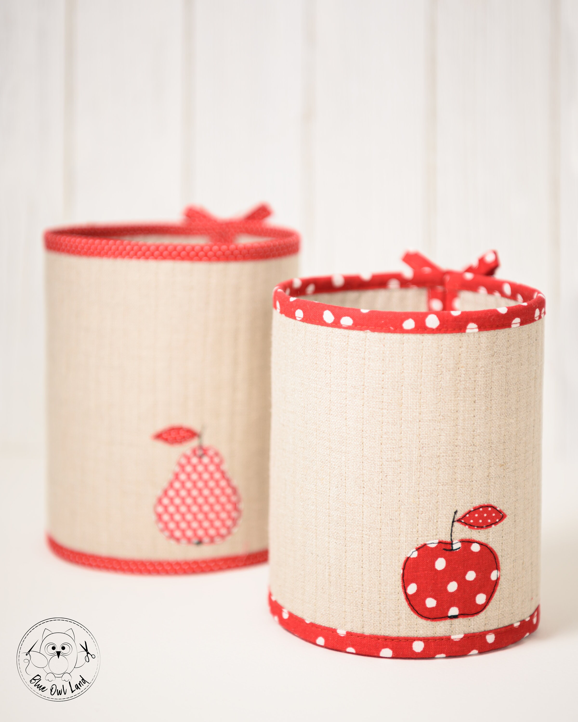 QUILTED FABRIC BASKETS With Applique Pdf Sewing Pattern. Pdf Pattern ...