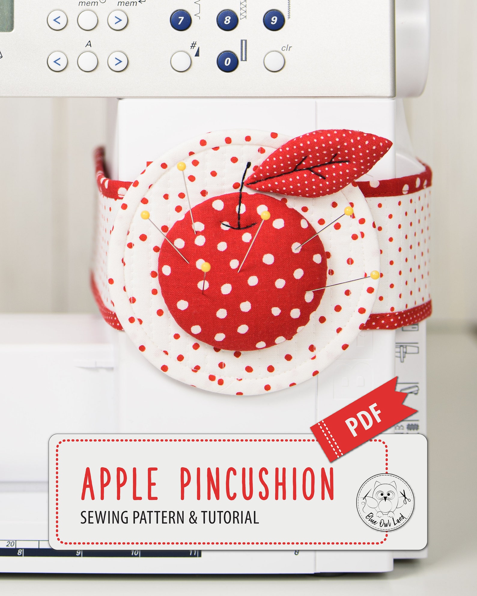 APPLE PINCUSHION PDF Sewing Pattern Tutorial. Sewing Project. Pdf ...