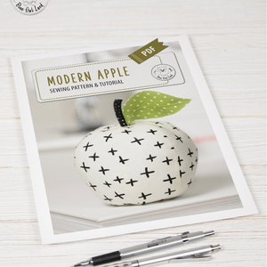 MODERN APPLE PDF Sewing Pattern Tutorial. Pin Cushion Pattern. Pdf ...
