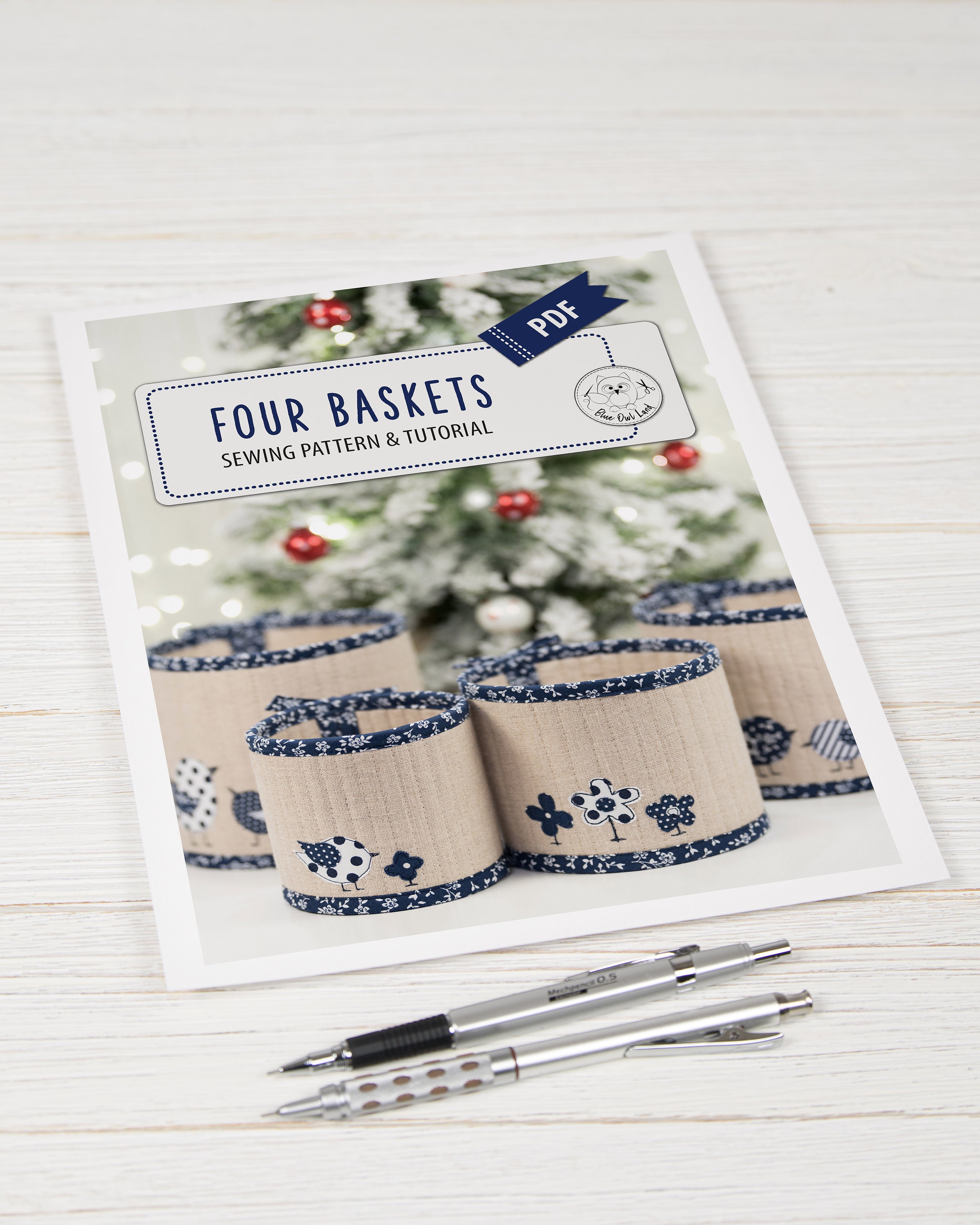 FOUR BASKETS PDF Sewing Pattern Tutorial. Basket Pattern. | Etsy