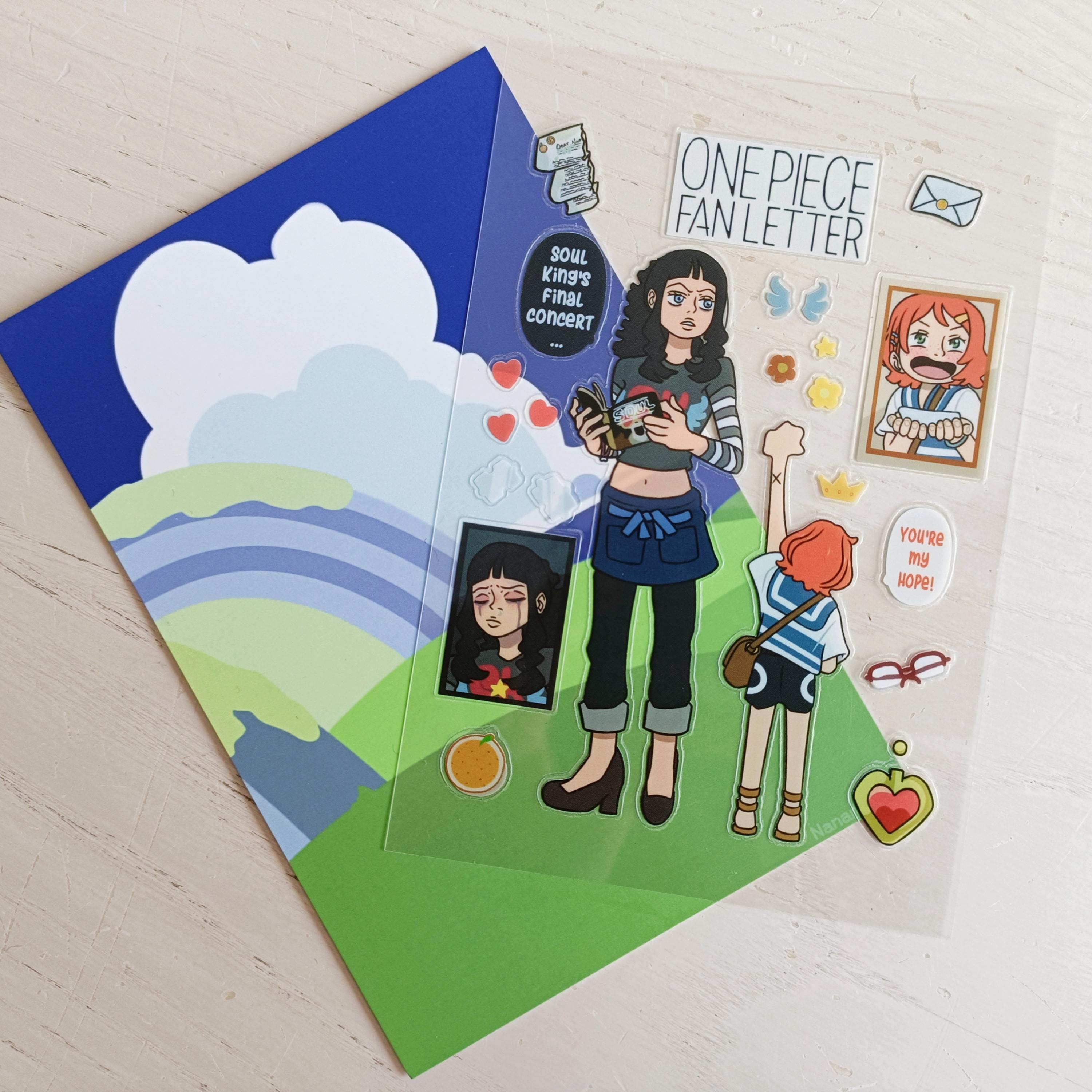 One Piece Fan Letter Sticker Sheet - Etsy