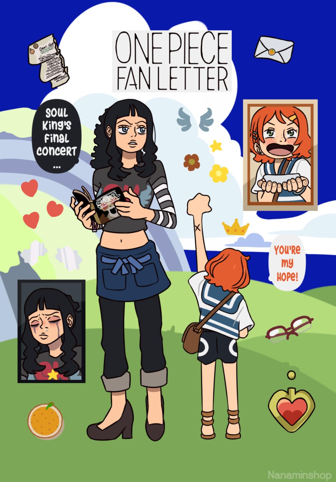 One Piece Fan Letter Sticker Sheet - Etsy