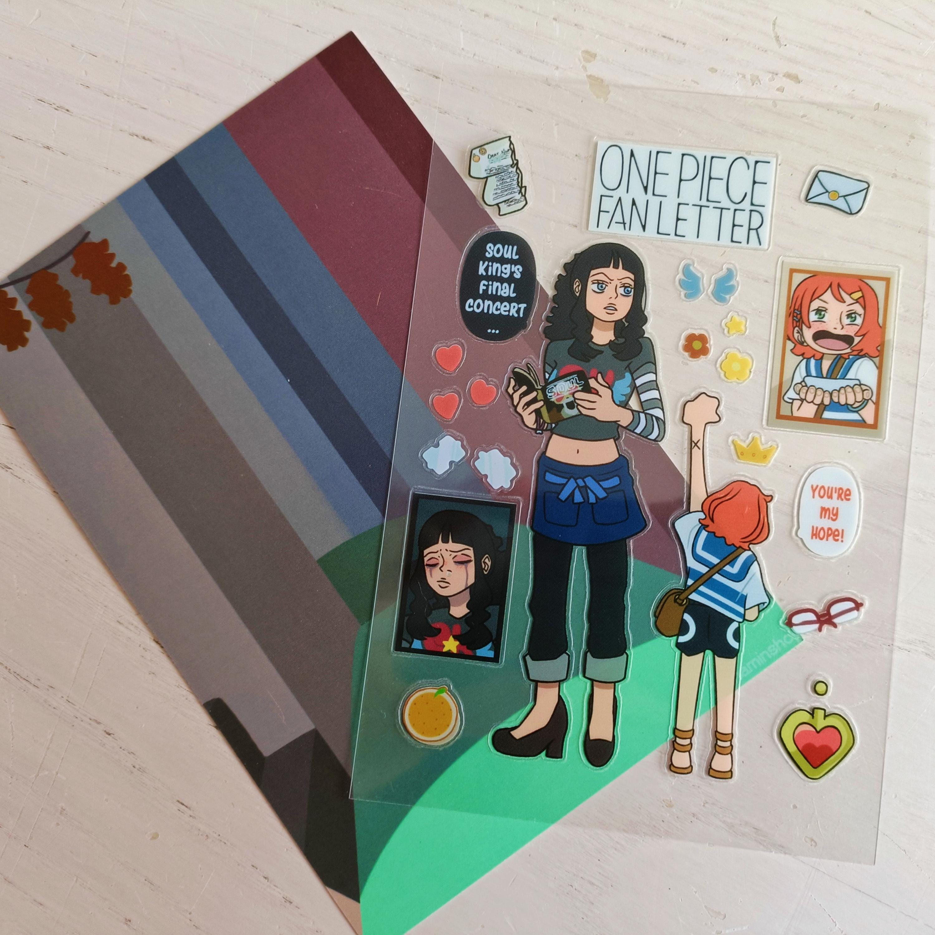 One Piece Fan Letter Sticker Sheet - Etsy