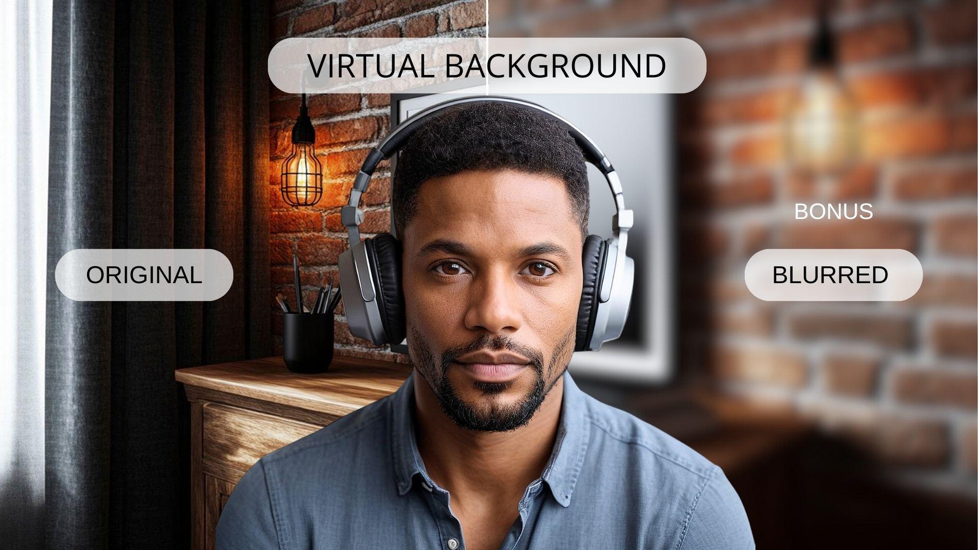 Set of 4 Minimalist Dark Office Zoom Virtual Background Meetings, Call ...
