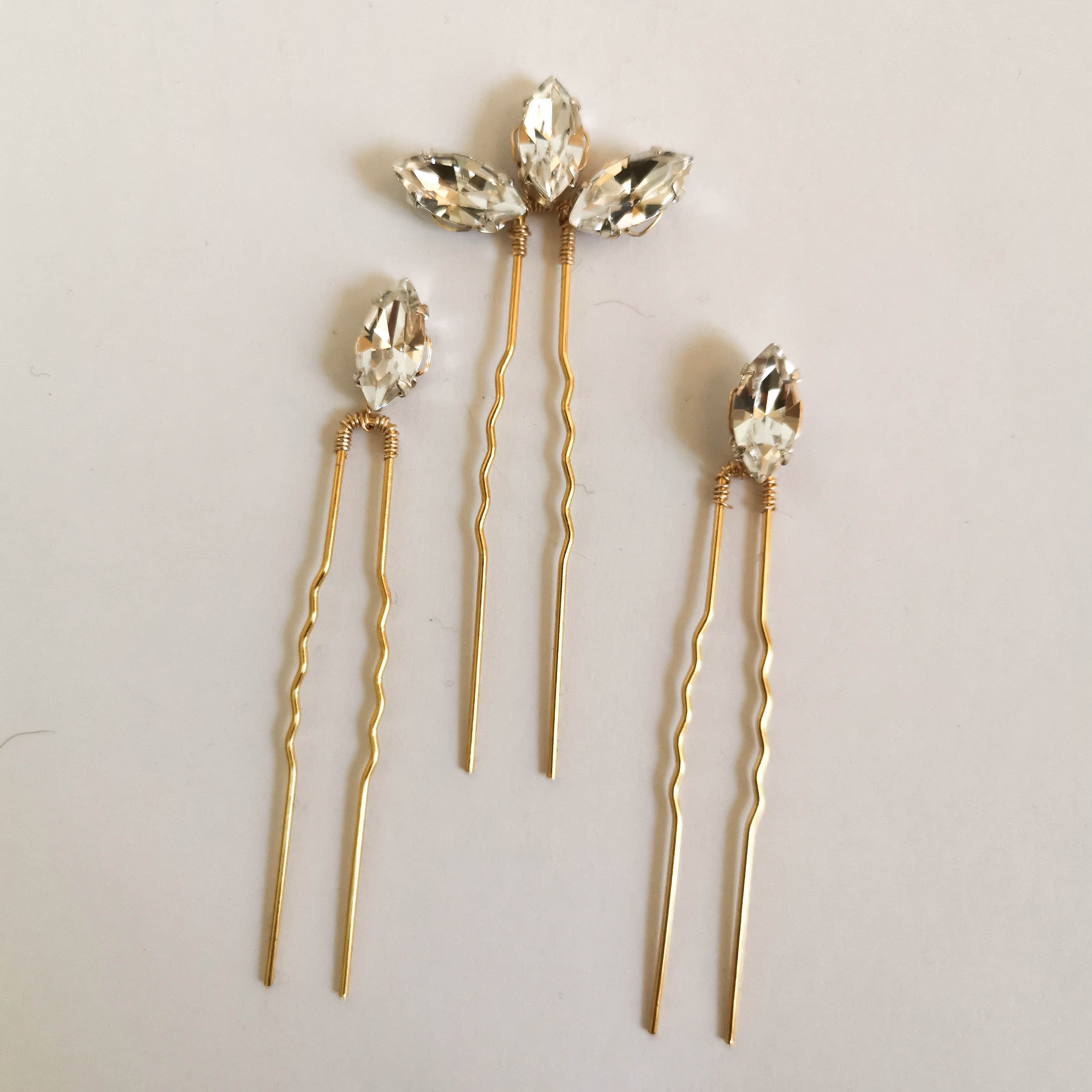 Bridesmaids Hair Pin, Bridal Hair Pin Set, Rhinestone Hair Pin, Crystal ...