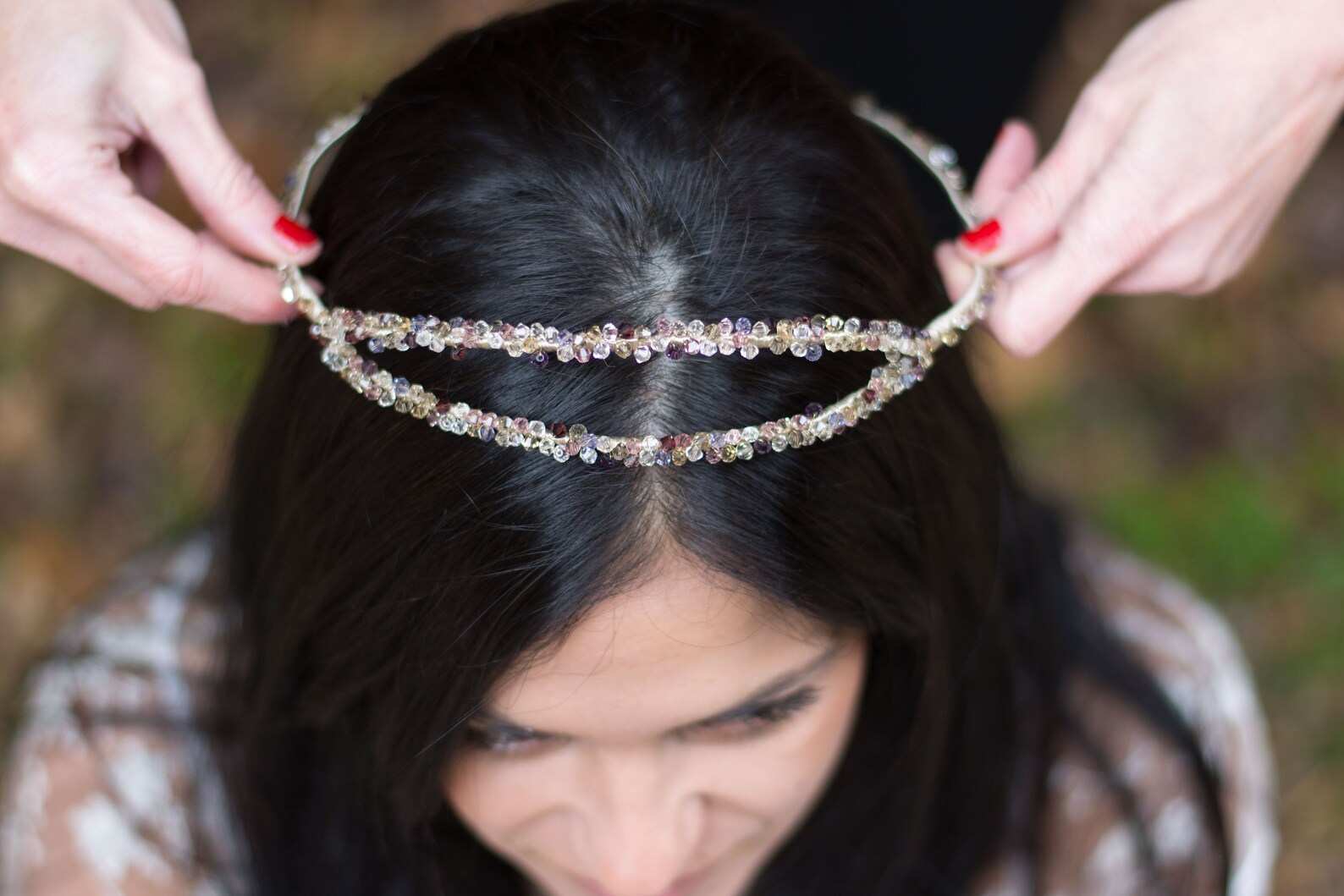 Boho Hair Crown, Beaded Headpiece Crystal, Colorful Jewelry Headpiece ...