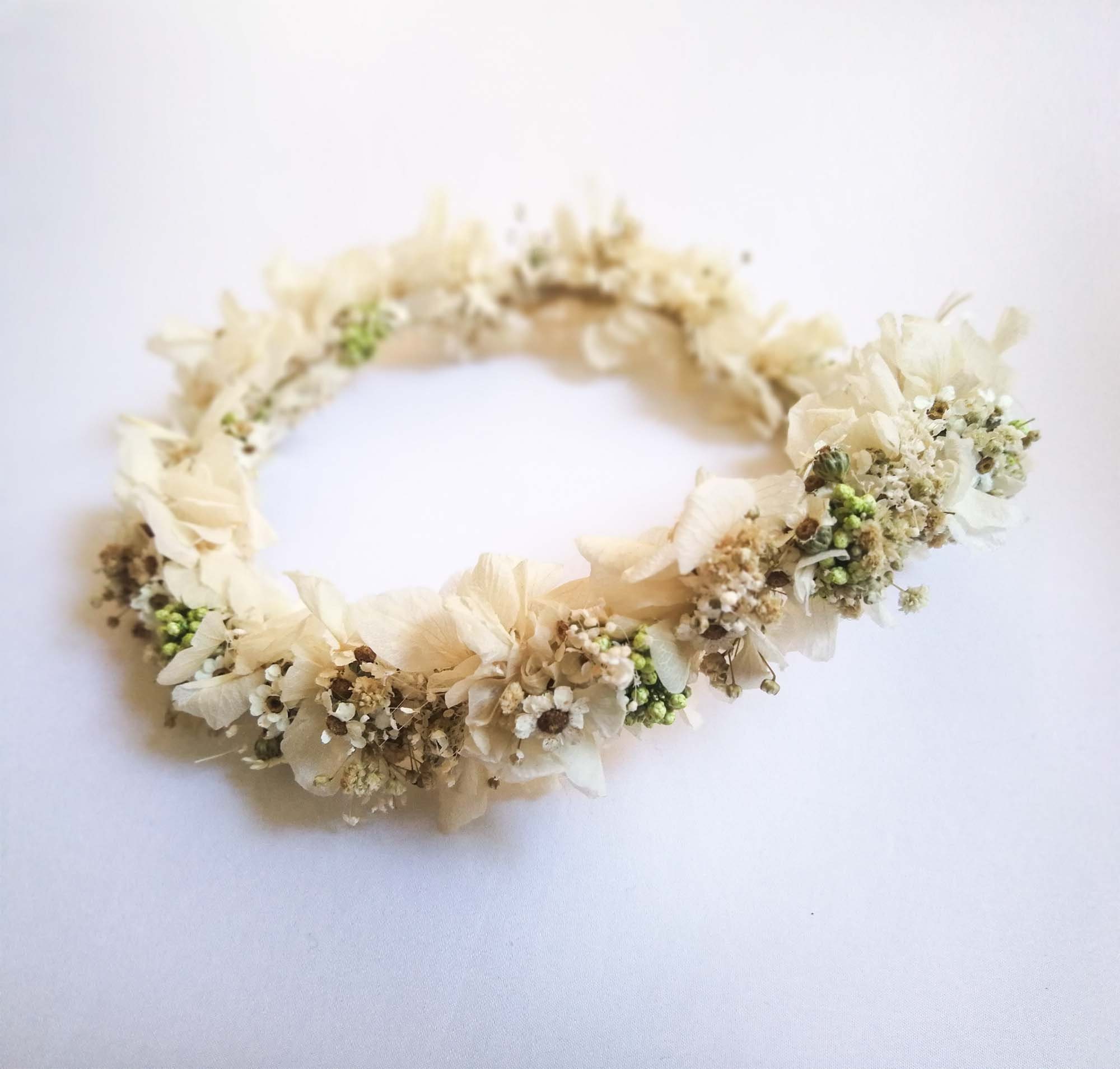 Daisy Flower Crown, Dried Flower Wreath, Daisy Headband, Wildflower ...