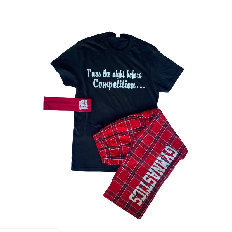 Twas the Night Before Competition gymnastics Pajama Gift Set - Etsy