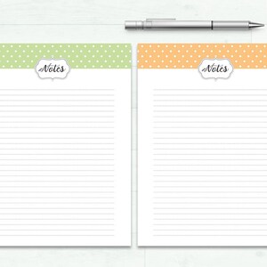 Notes Page Printable Filofax Inserts, Filofax Printable, Planner ...