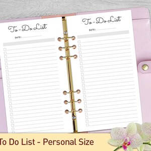 To Do List Personal Size, to Do Planner Inserts, to Do List Notepad, to ...