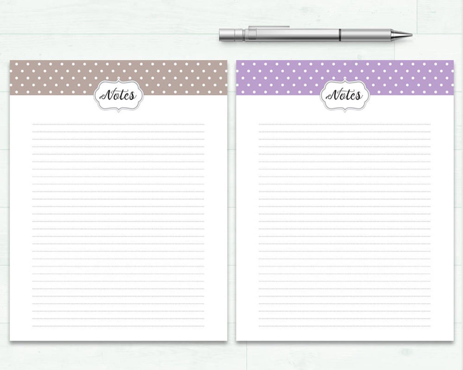 Notes Page Printable Filofax Inserts, Filofax Printable, Planner ...