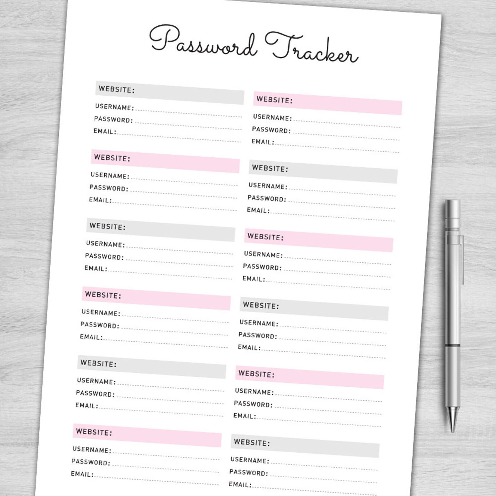 Password Tracker, Password Planner, Password Keeper, Organizing ...