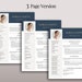Blue Resume Template With Photo, Modern Resume Template for Word and ...