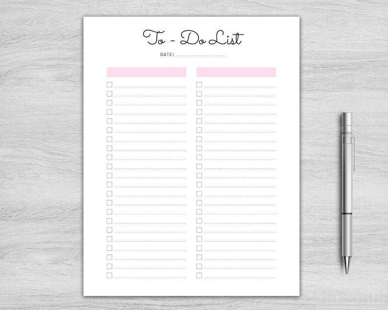 To Do List Printable, to Do Planner Inserts, to Do List Notepad, Daily ...