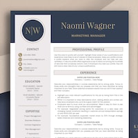 Editable Marketing Manager Resume Template With Photo, Canva Editable ...