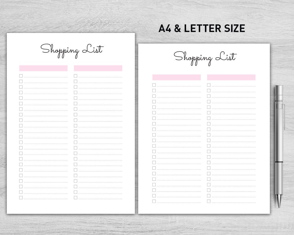 Shopping Planner, Shopping List, Printable Shopping List, Shopping Plan ...