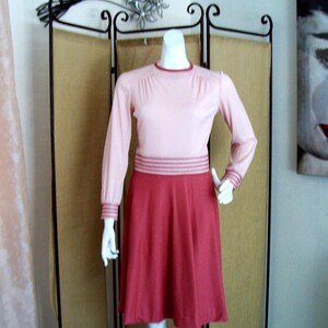 Pink-mauve Dress by Bleeker Street Vintage Embroidered Rik Rak Waist ...