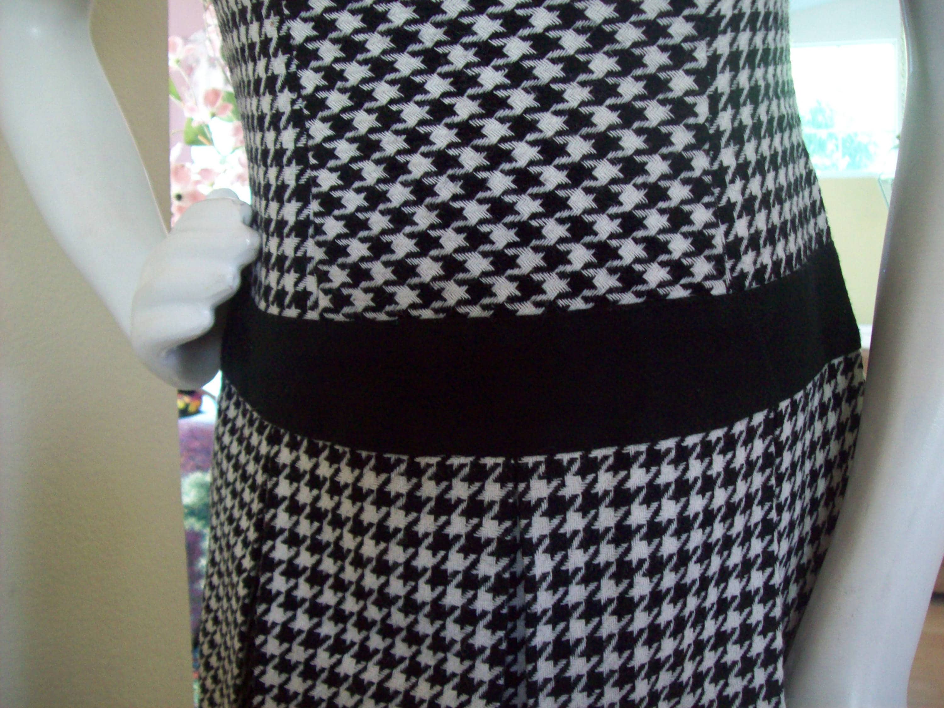 1960's Mod Style Black-white Jumper Dress Houndstooth - Etsy