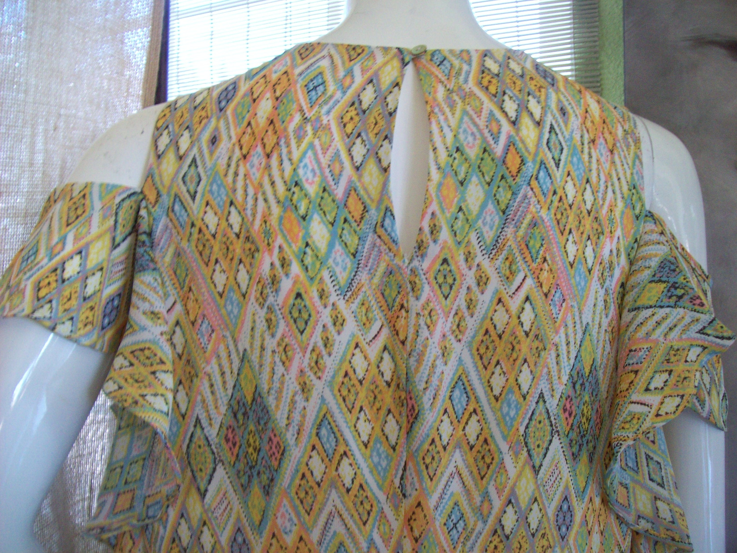 Boho Pocket Dress Tent A-line Diamond Pattern Dress Cold - Etsy