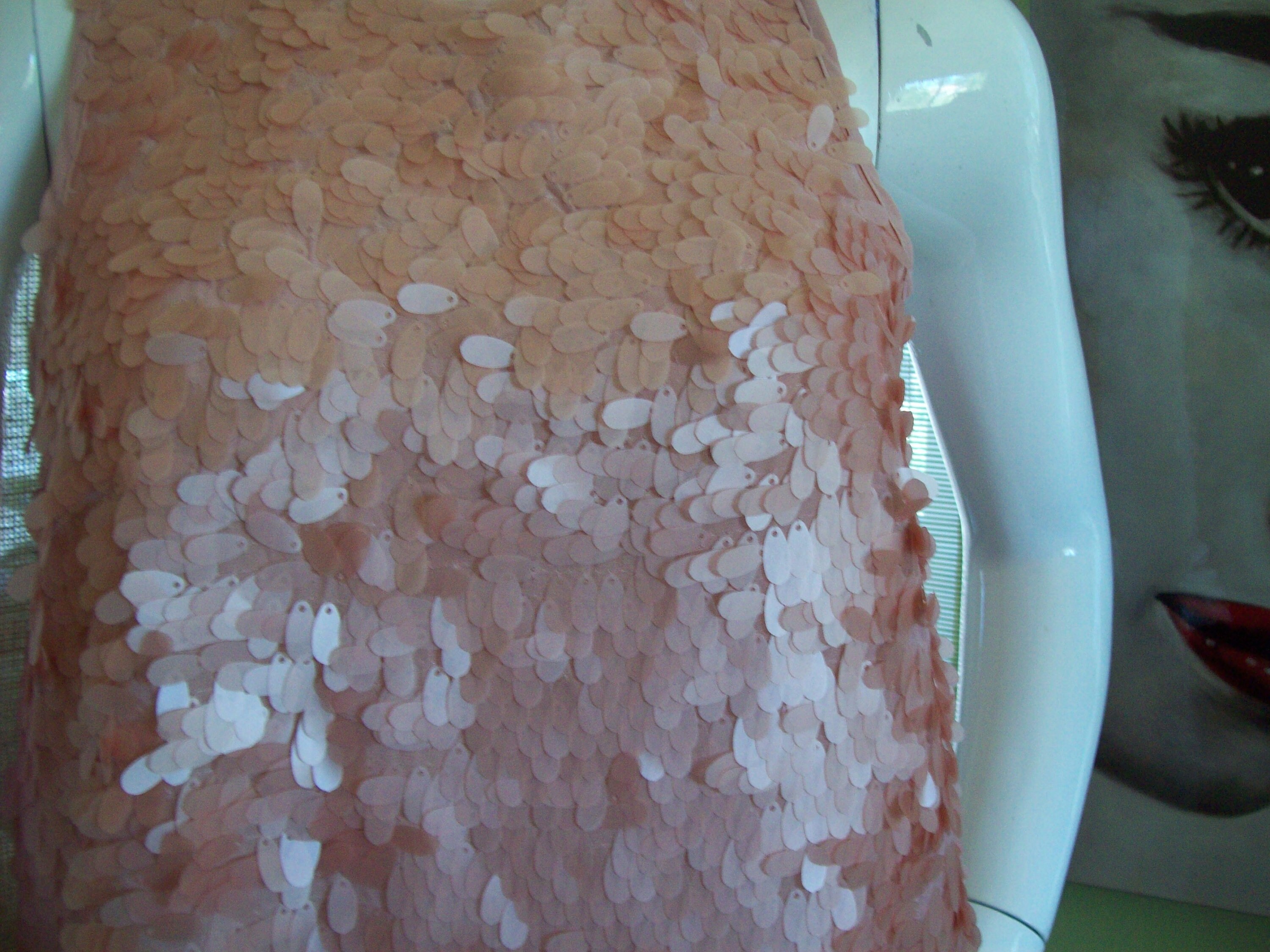 Blush Pink Top Squamous Sequins Shimmy Top Dangling Sequins - Etsy