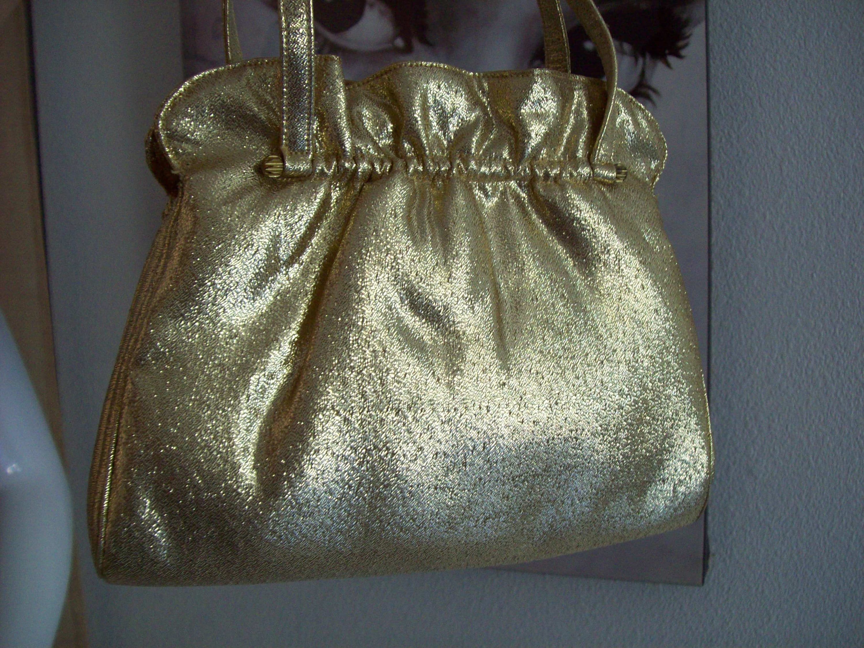 Gold Shimmer Evening Bag Cocktail Bag Wedding Handbag - Etsy