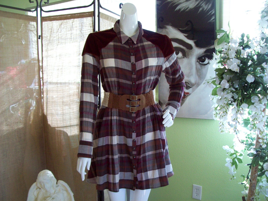 Rodeo Boho Dress Plaid Print Dress by "arrata Silent Journey" Western ...