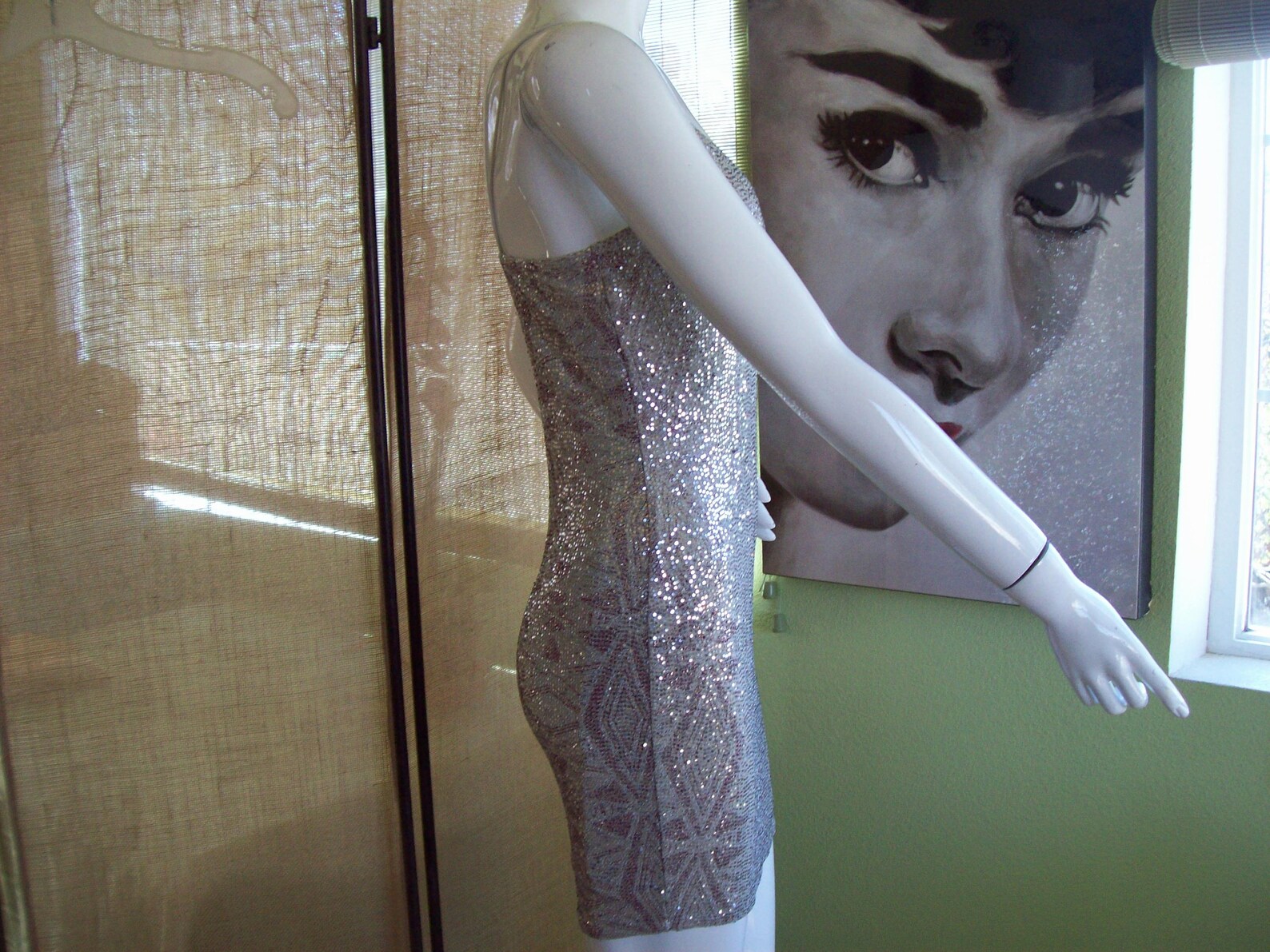 Silver Variegated Bodycon Silver-red Variegated Spangles - Etsy