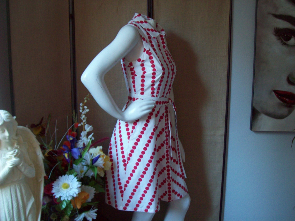 Sock Hop Doo Wop Dress 50's Dance Soda Fountain Bobbie Soxer Cherry Red ...