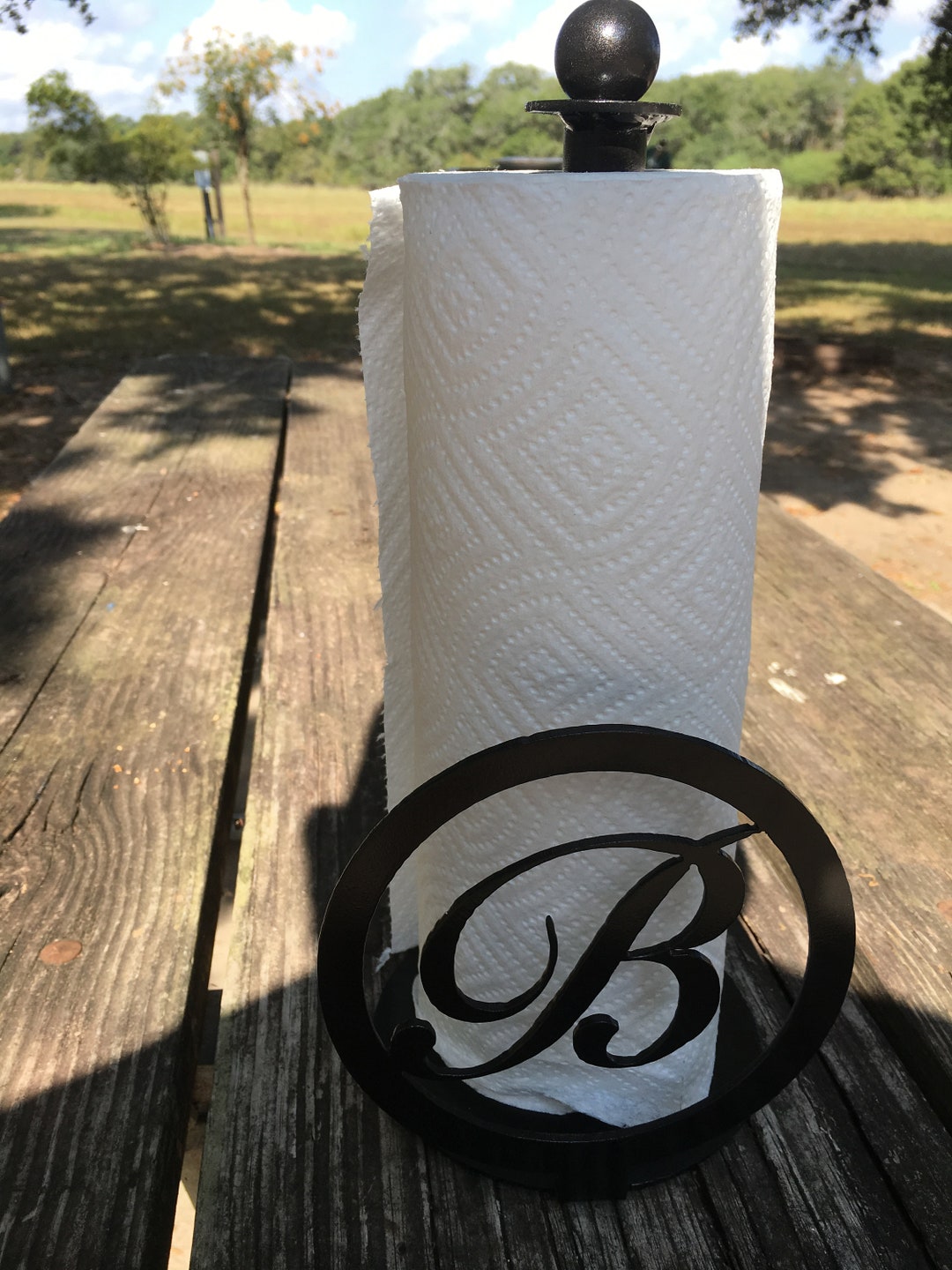 Monogram Paper Towel Holder - Etsy