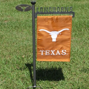 College Team Garden Flag Stand With Solar Light, Customize - Etsy
