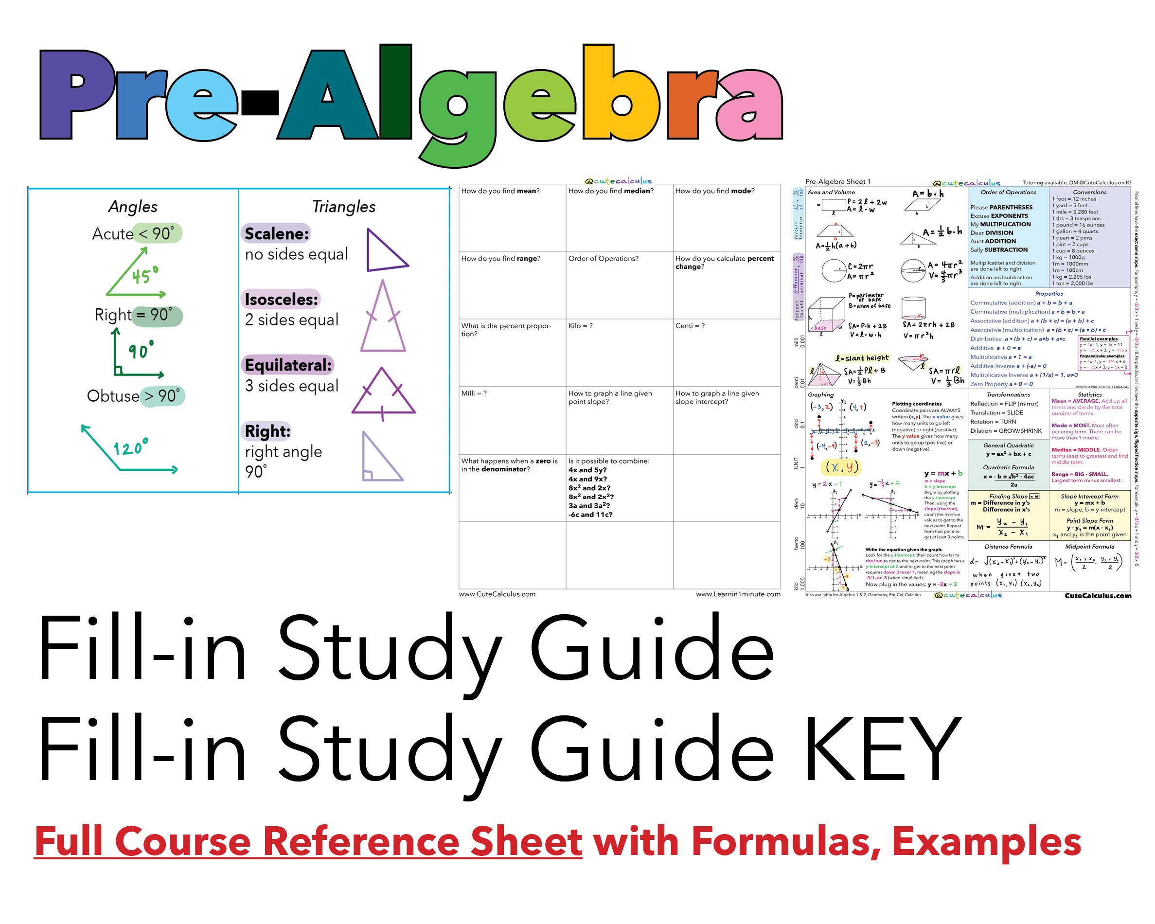Pre Algebra Math Fill in Study Guide Reference Sheet And KEY Etsy pre-algebra-math-fill-in-study-guide-reference-sheet-and-key-etsy