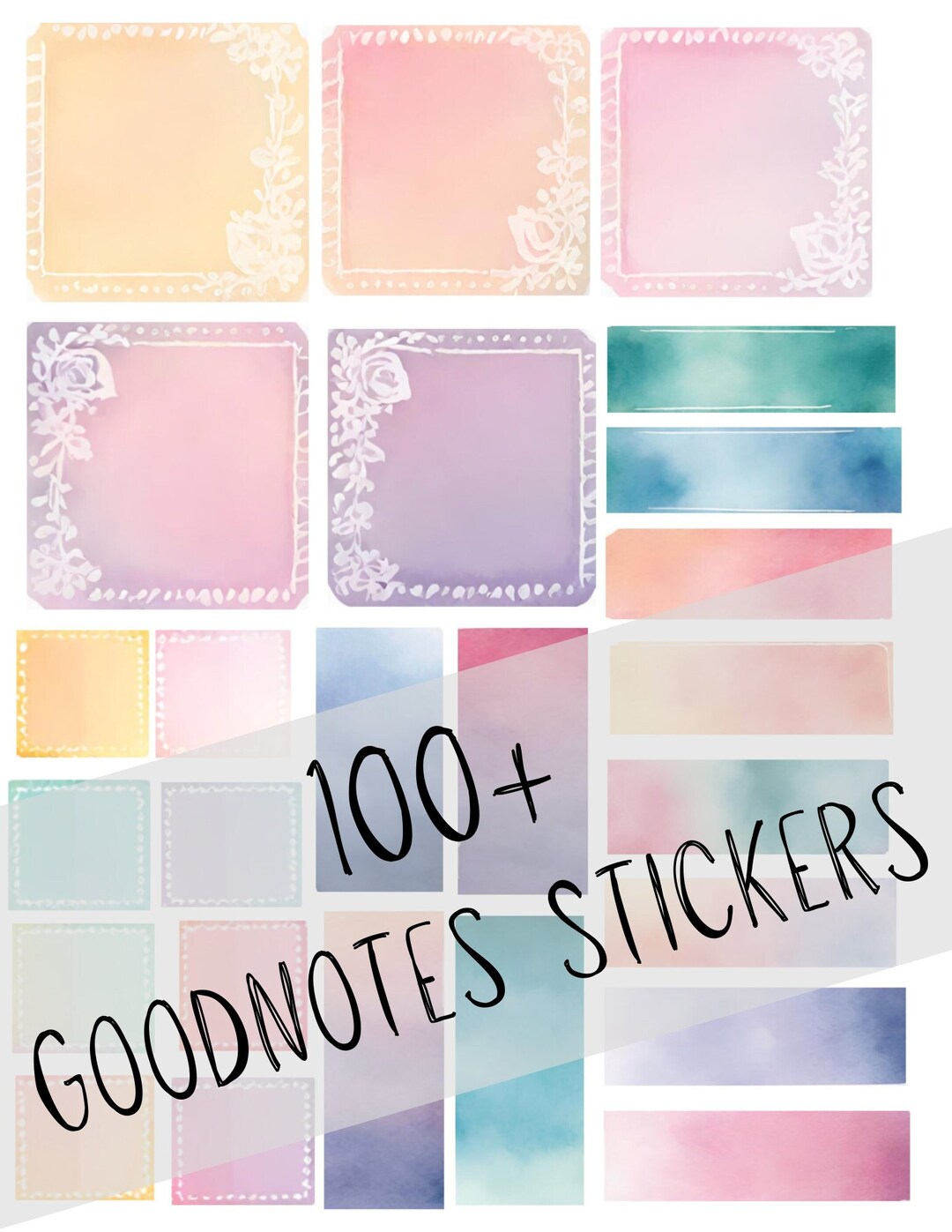 Pastel Goodnotes Digital Sticky Notes - Etsy
