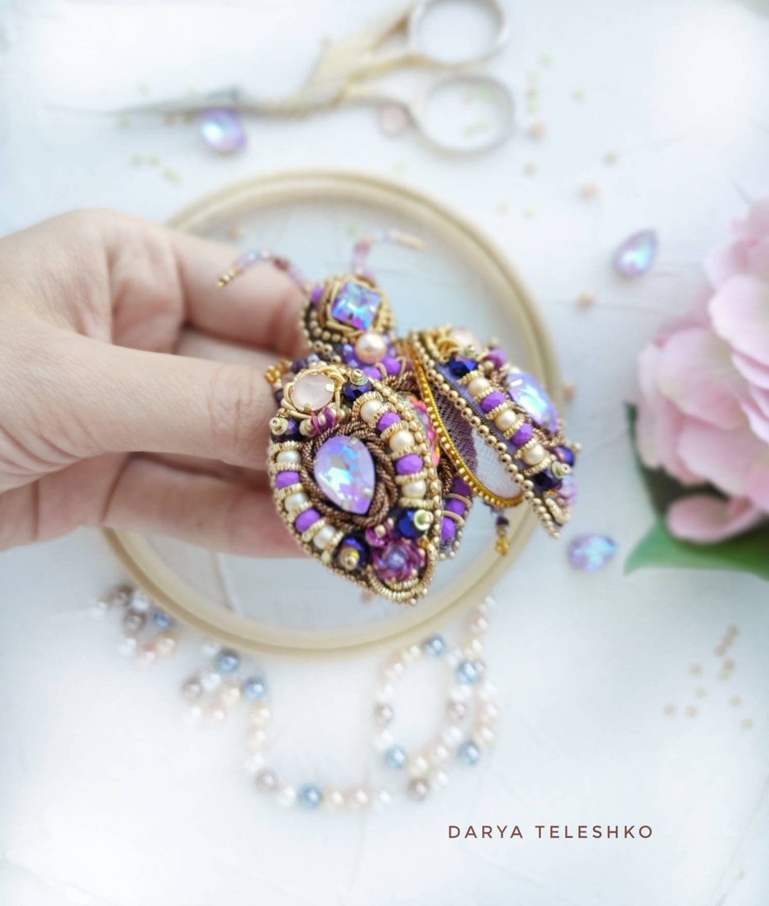 Beetle Volume Lilac Brooch , Beautiful 3D Brooch Lilac Beetle - Etsy