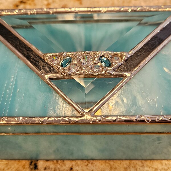 Aqua Stained Glass - Etsy