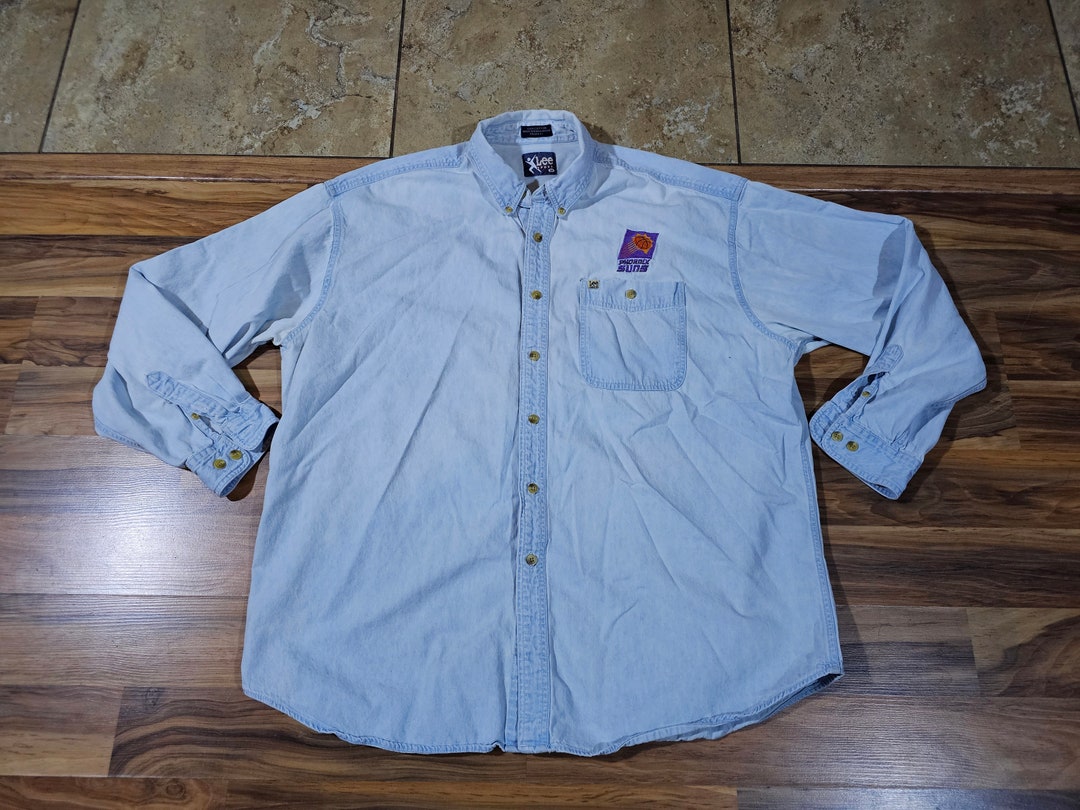 Vintage Phoenix Suns Lee Sport Denim Long Sleeve Shirt Sz 2XL - Etsy