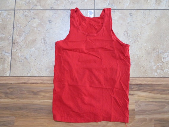 Vintage Blank Plain Red Tank Top Shirt Minimalistic Fruit of - Etsy