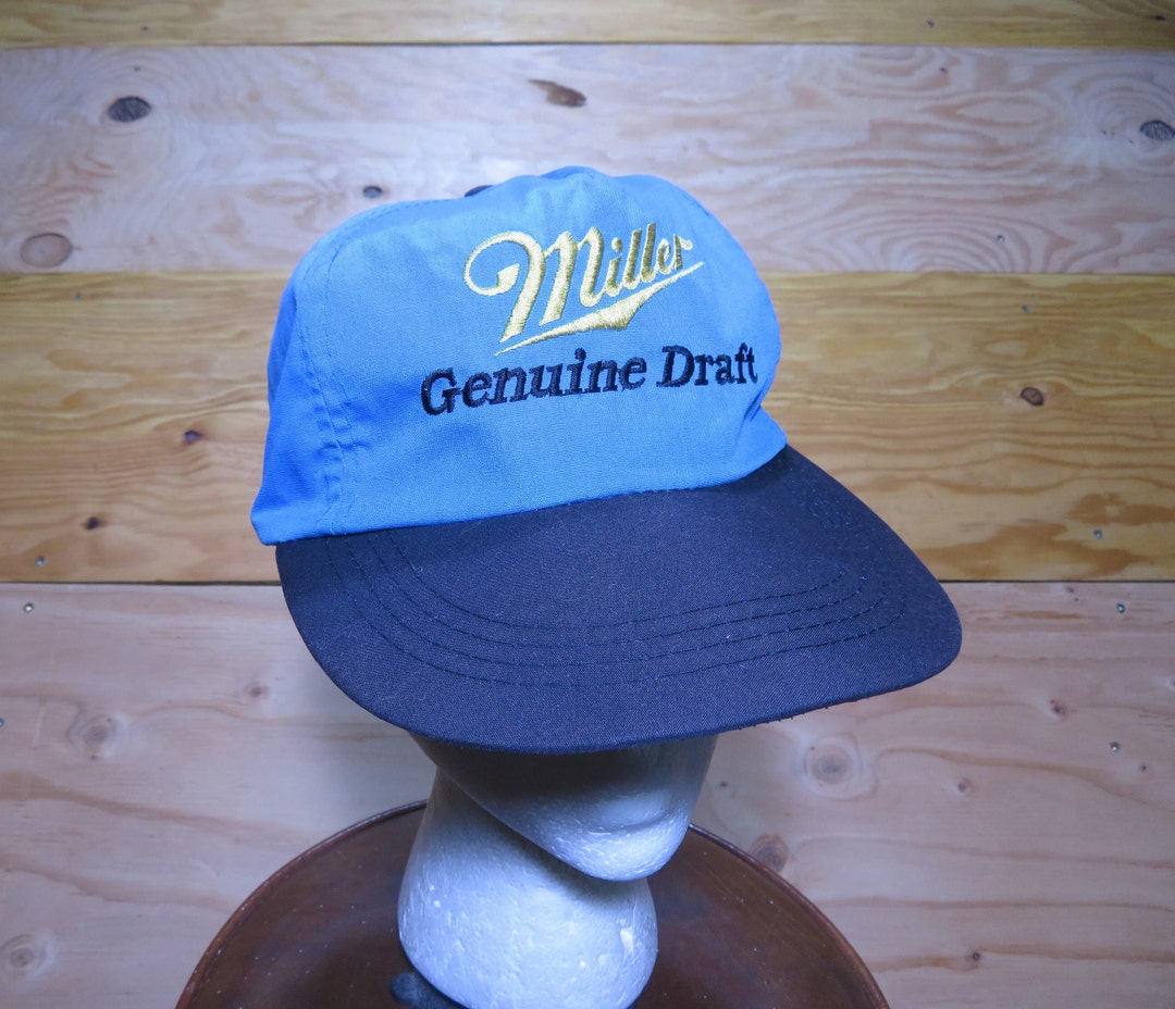 Vintage Miller Genuine Draft Cap Trucker Baseball Style Blue Black One ...